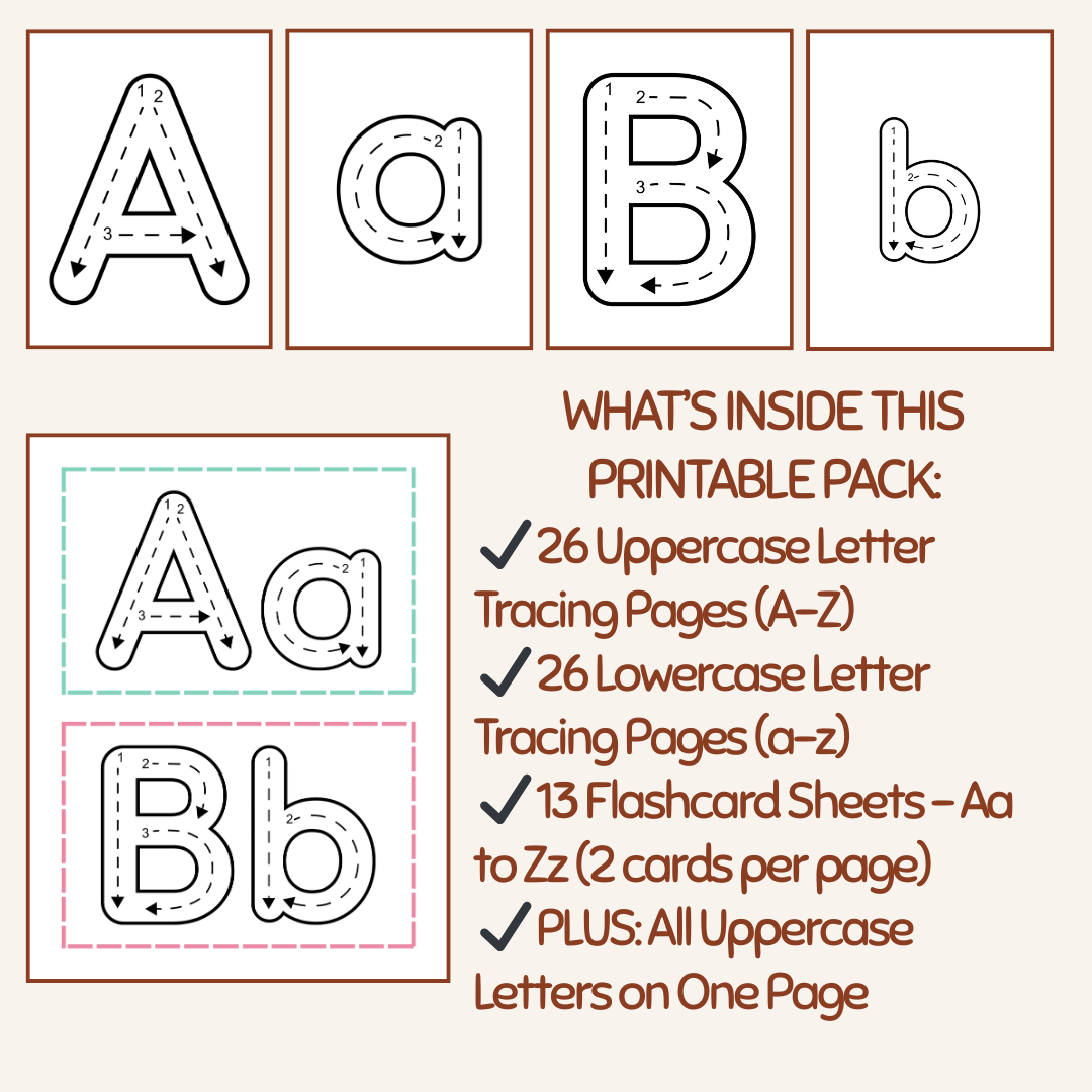 Tracing Alphabet Flashcards PDF