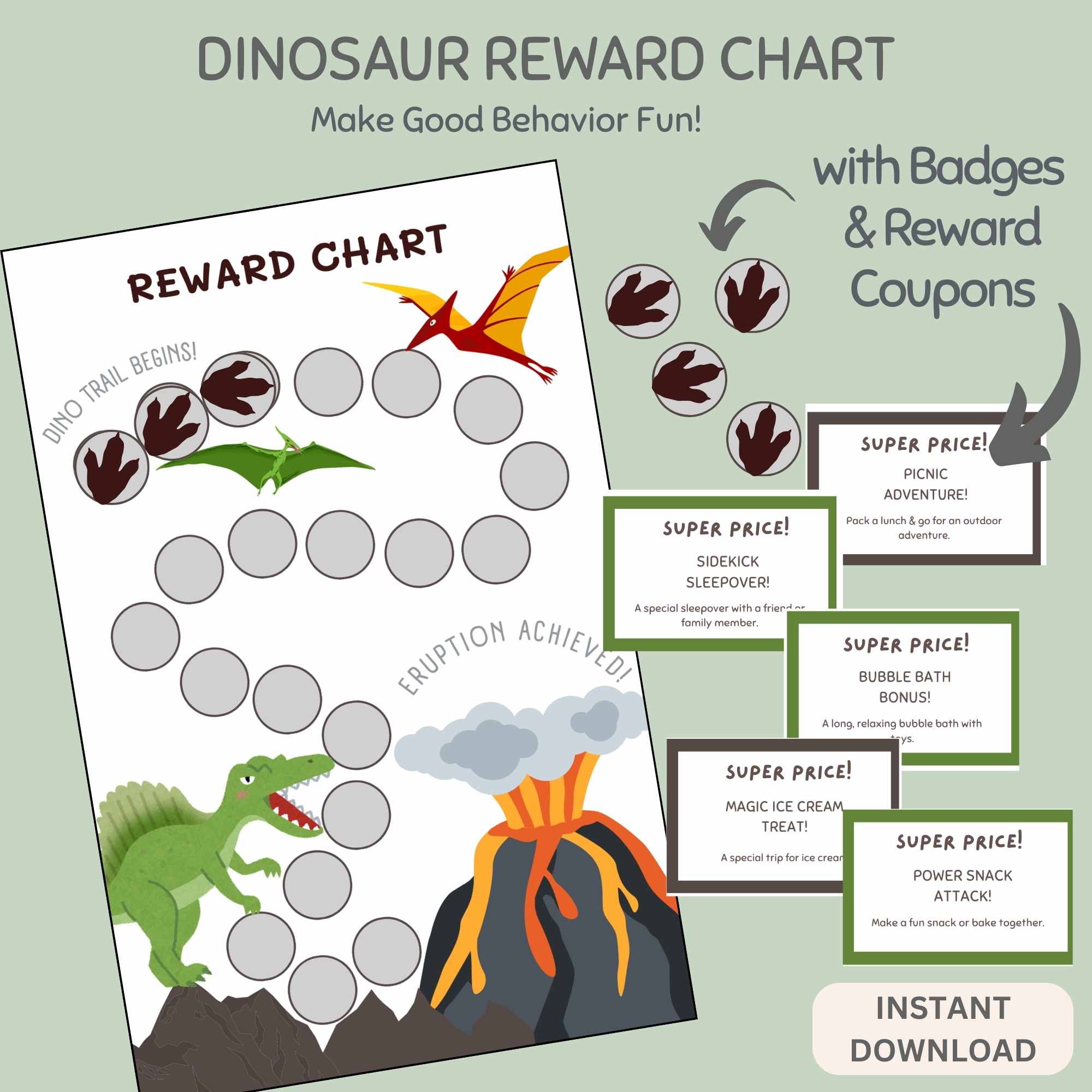 Dinosaur Reward Chart